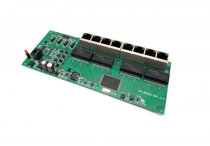 8 Port Gigabit Panel Ethernet Switch Module , POE PSE Switch Power Over ...